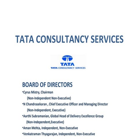 Tata consultancy services | PPT