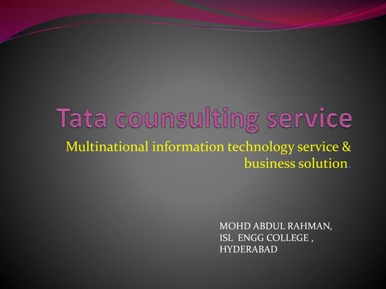 72264617-Tcs-Company-Profile.pdf | Business | Business and Finance