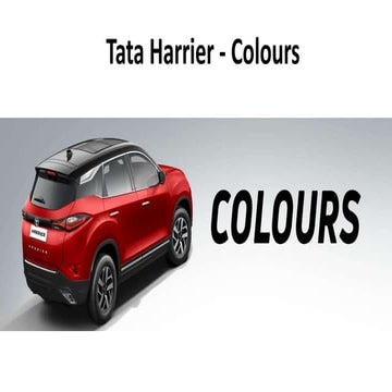 Tata Harrier Colors - Explore 5 Amazing Shades | PPT