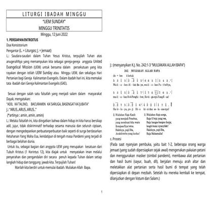 Tata Ibadah Minggu Untuk Dipakai Uem Docx