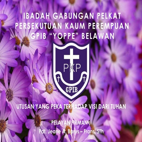 Tata Ibadah PKP 13 Juni 2019 jemaat yoppe belawan | PPTX