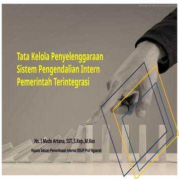 Tata Kelola Penyelenggaraan Sistem Pengendalian Interne Pemerintah ...