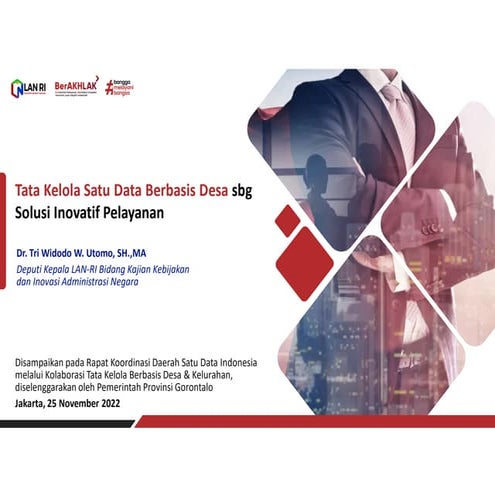 Tata Kelola Satu Data Berbasis Desa | PDF