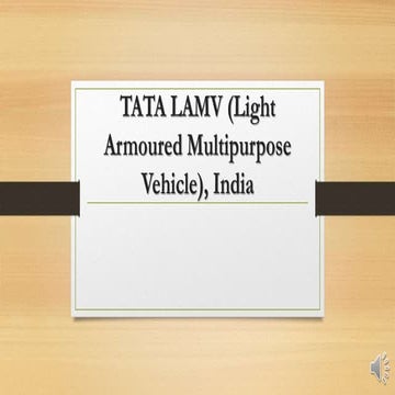 TATA LAMV, India - Light Armoured Multipurpose Vehicle For Indian Army ...
