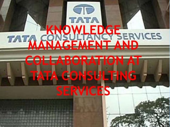 Knowledge Management Process in TCS | PPTX