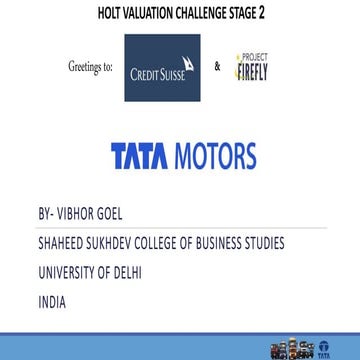 Valuation of Tata Motors Ltd. | PPTX