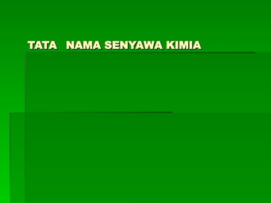TATA NAMA SENYAWA KIMIA - MATERI KELAS X | PPTX
