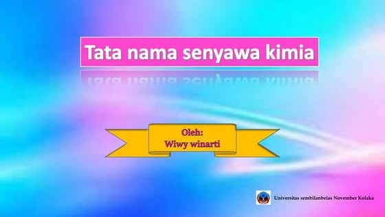 TATA NAMA SENYAWA KIMIA - MATERI KELAS X | PPT