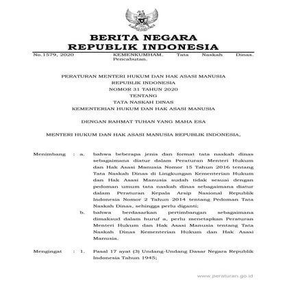 Tata naskah dinas | PDF