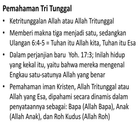 Tatap muka 6 3 allah tri tunggal | PPTX