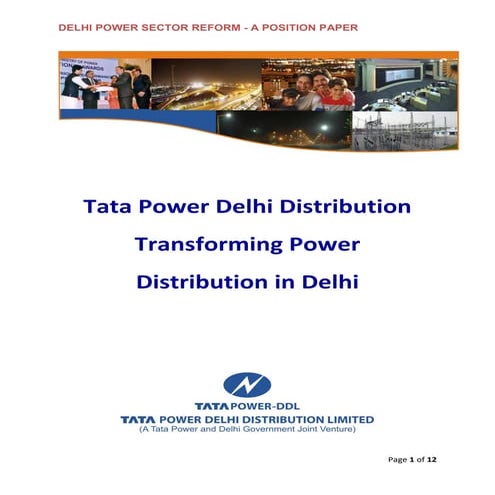 Tata Power Delhi Distribution – Transforming Power Distribution in Delhi | PDF | Power and ...