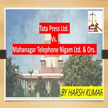 Tata Press Limited vs Mahanagar Telephone-Nigam.pptx