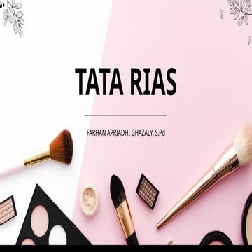 TATA RIAS DALAM TARI Pembelajaran Seni Tari | PPTX