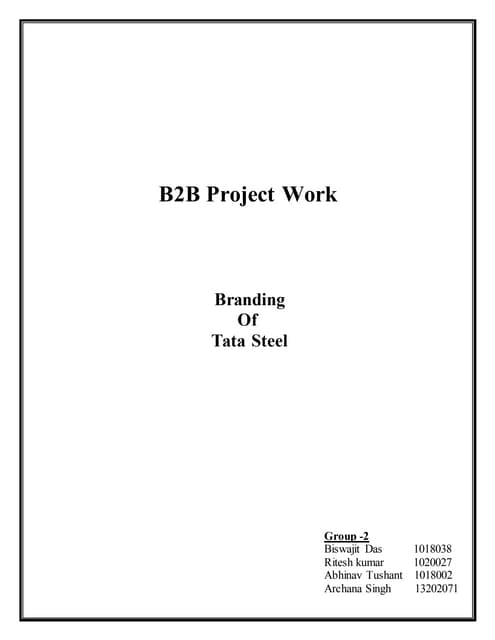 Introduction of tata group | PPT