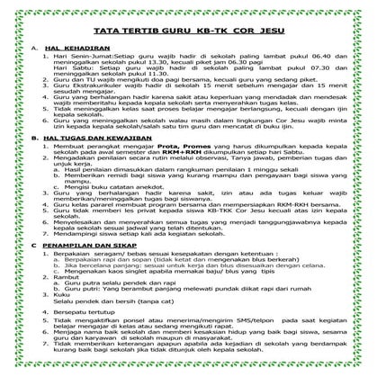 TATA TERTIB SEKOLAH | PDF