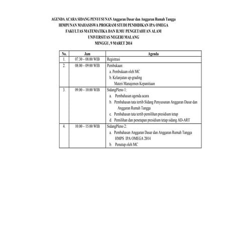 Sidang ad art bem mahasiswa universitas di indonesia | DOC