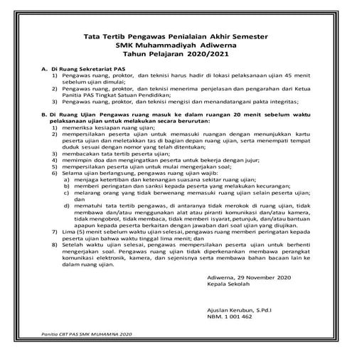 Tata tertib tes | DOCX