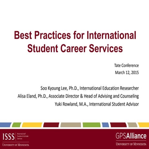 International Student Career Services | PPTX