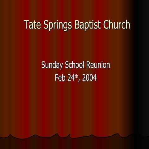 Tate springs reunion | PPT