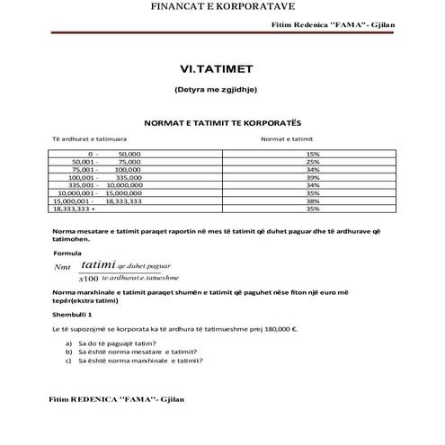 Tatimet detyra | PDF