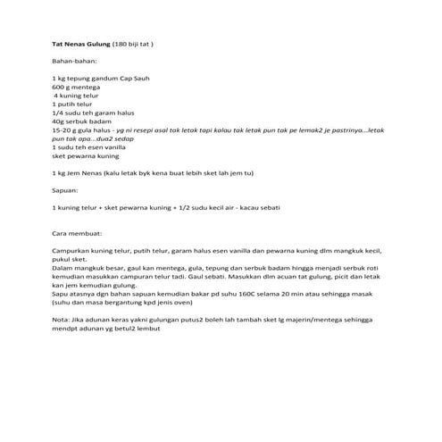 Tat nenas gulung | PDF