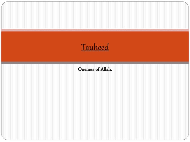 Tawheed | PPTX