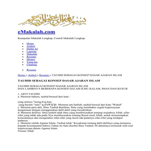 Tauhid | DOCX