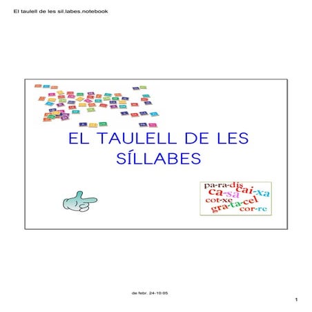 Taulell sil.labes | PDF