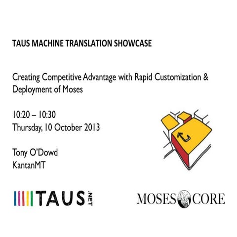TAUS MT SHOWCASE, Creating Competitive Advantage with Rapid ...