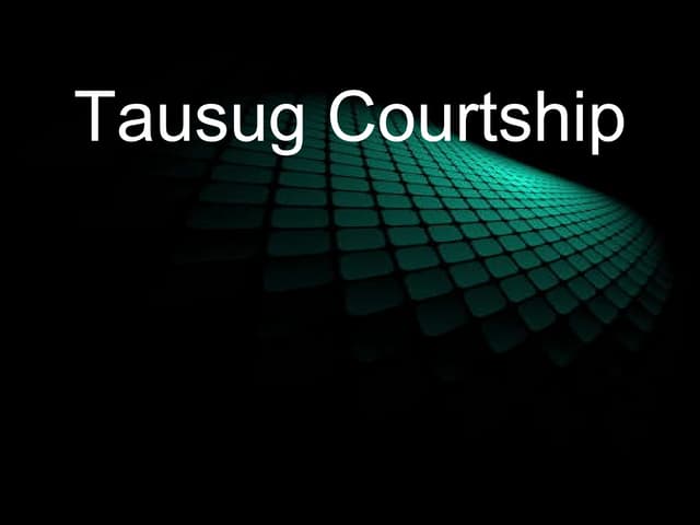 Traditional and modern courtship | PPT