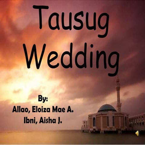 Tausug wedding | PPTX