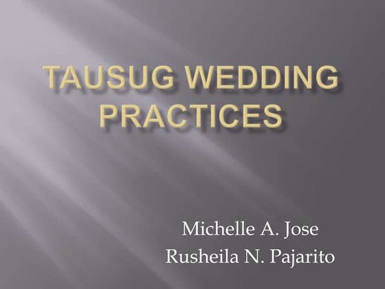 Tausug beliefs and practices | PPTX