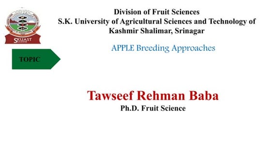 Breeding of Apple | PPTX