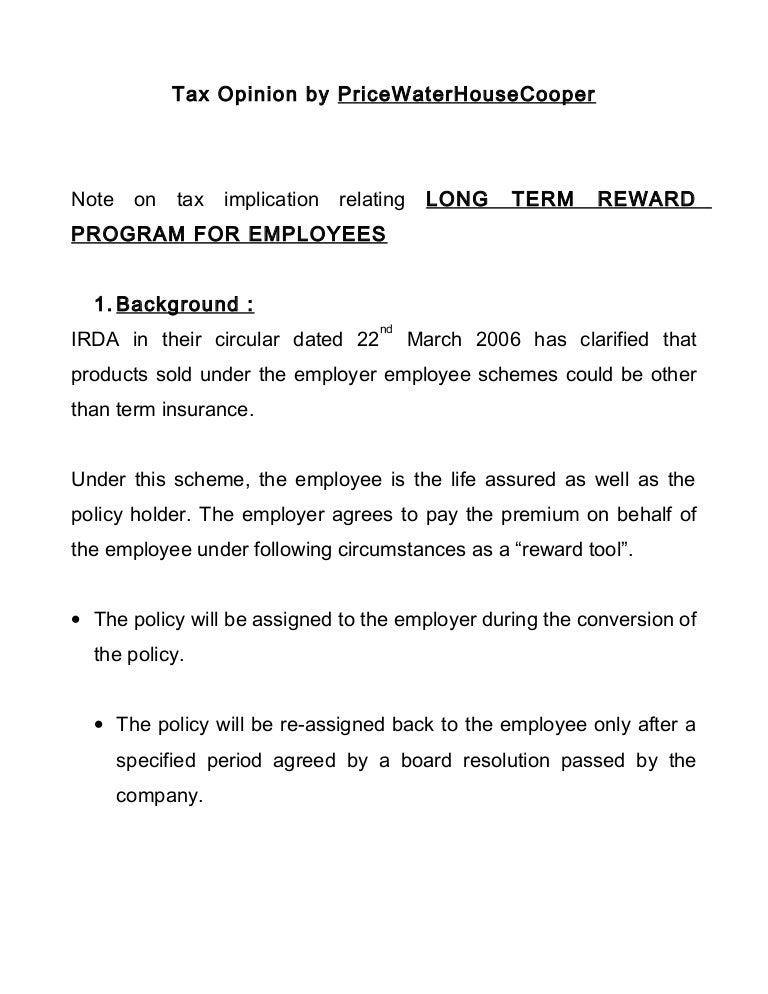 Tax Opinion pricewatercoopers tax-opinion-pricewatercoopers