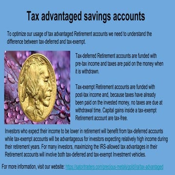 Tax advantaged Retirement accounts - Satori Traders | PPTX