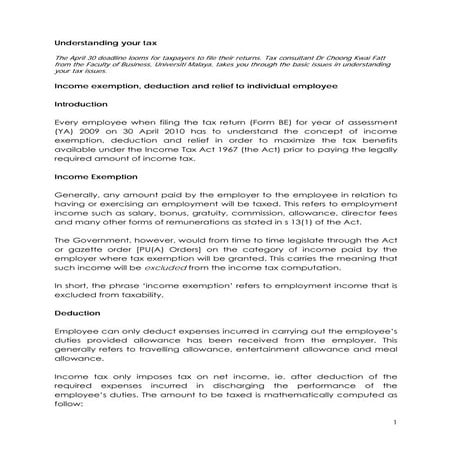 Tax Advice 2010 | PDF