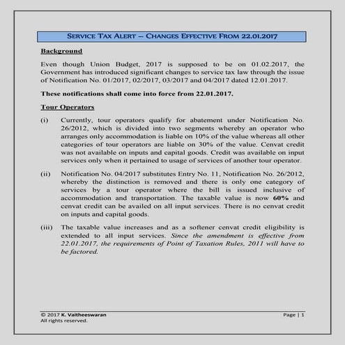 Service tax alert | PDF