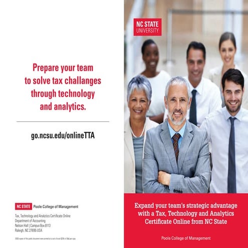 NC State University- Tax Analytics Course | PDF
