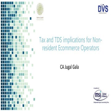 TDS and Income Tax Implications for Non-resident E-commerce Operators ...