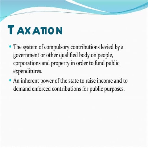 Taxation | PPT | Personal Taxes | Personal Finance