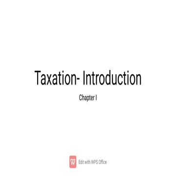 principles of taxation | PPTX