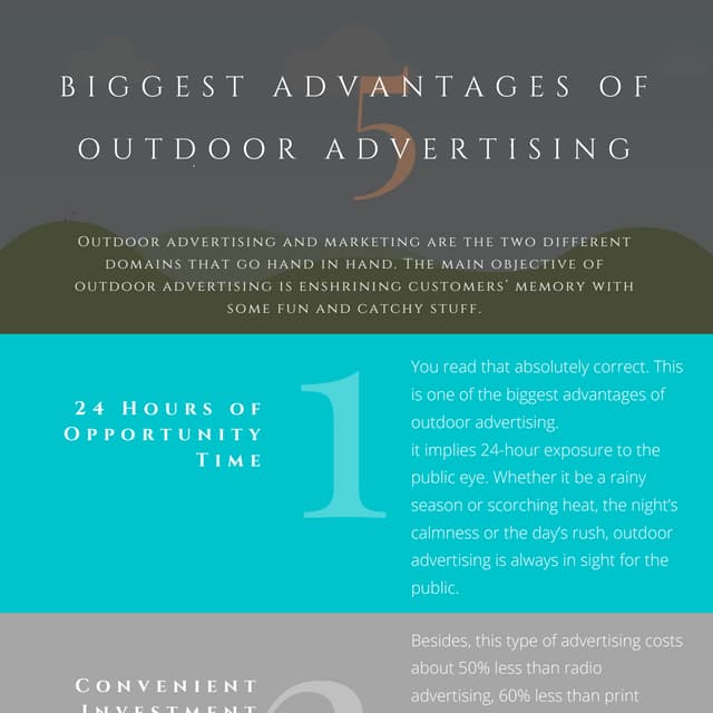 Advantages of Outdoor Advertising infographic | PDF