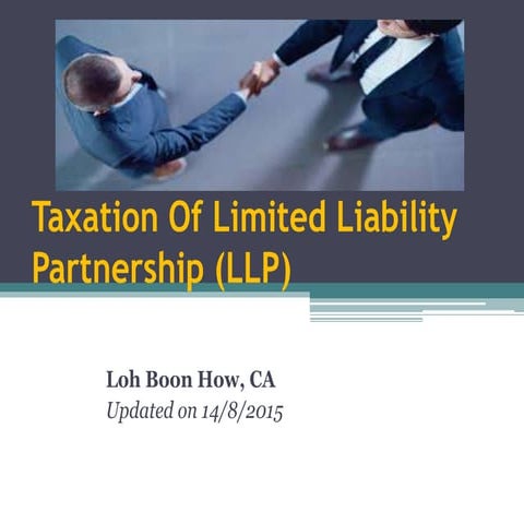 Taxation of limited liability partnership 2 | PPTX