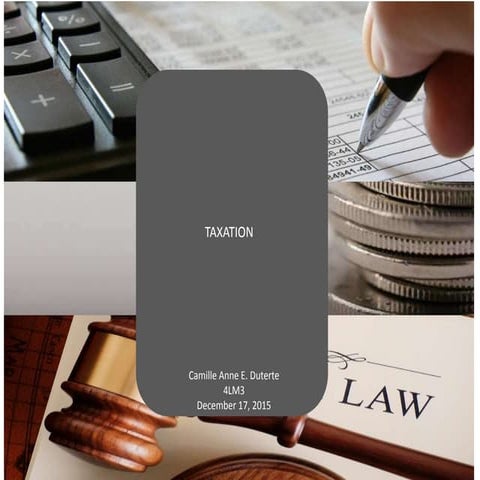 General principles of taxation | PPTX