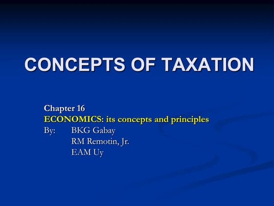 chapter 13 taxation in the Philippine setting | PPTX