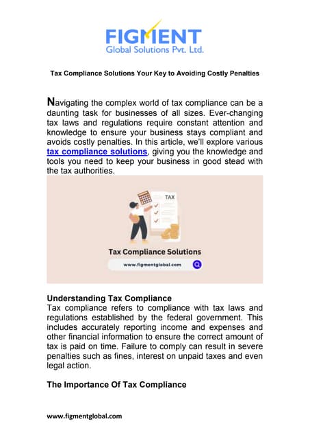 Tax Compliance Solutions Your Key to Avoiding Costly Penalties.docx Tax Compliance Solutions Your Key to Avoiding Costly Penalties.docx