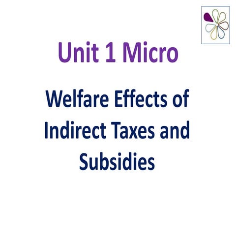 Welfare Effects of Taxes and Subsidies | PPTX | Government Support and ...