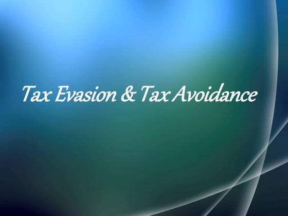 Forms of escape from taxation | PPT