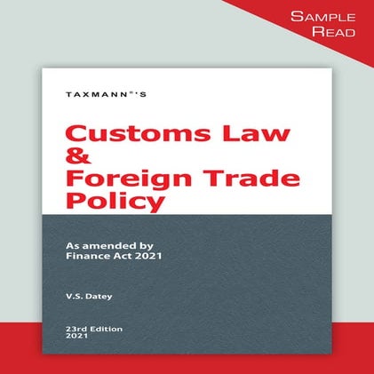 Taxmann's Customs Law & Foreign Trade Policy | PDF