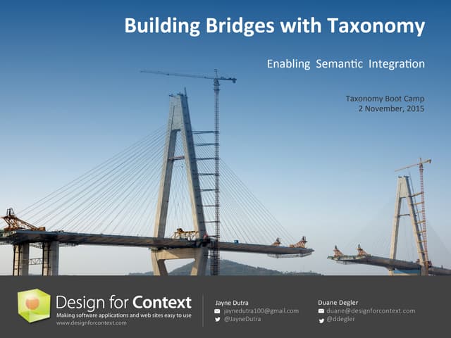 Building Bridges with Taxonomy: Enabling Semantic Integration | PPT Building Bridges with Taxonomy: Enabling Semantic Integration | PPT